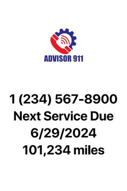 My Oil Sticker - Custom Predictive Oil Change Stickers